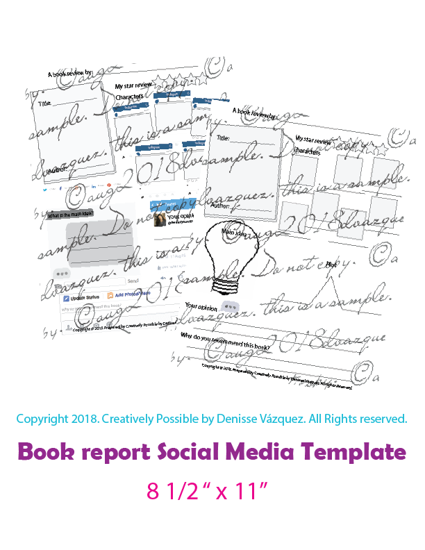 Book Report (Social Media Template) - The art of teaching with ...